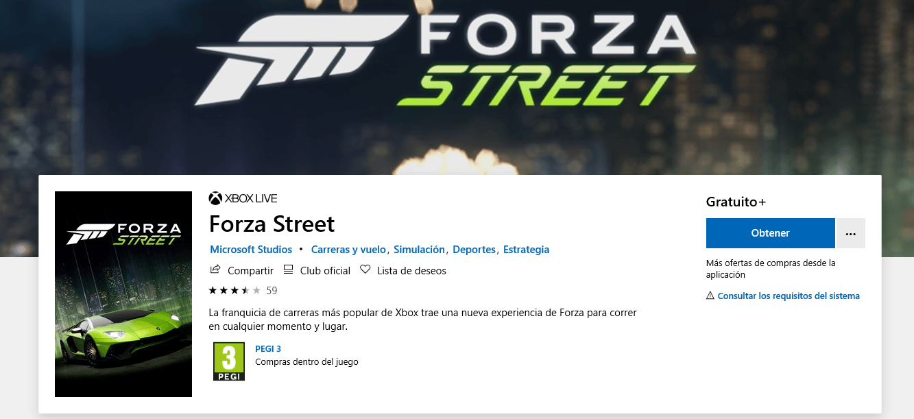 Forza Street Free-to-play para Windows, Android y iOS